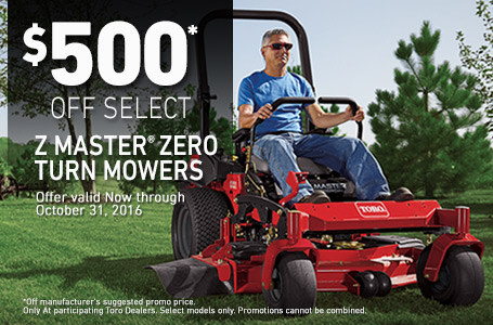 Toro - $500 Off Select Z Master® 2000/3000 Series Mowers | Holmes ...